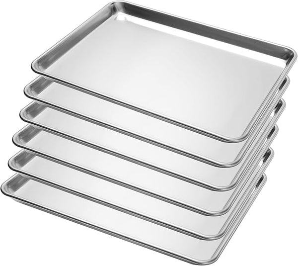 6 Charolas Sólidas Aluminio 46 X 33 Cm INMEZA FACTORY 4633-S – Cocoisa